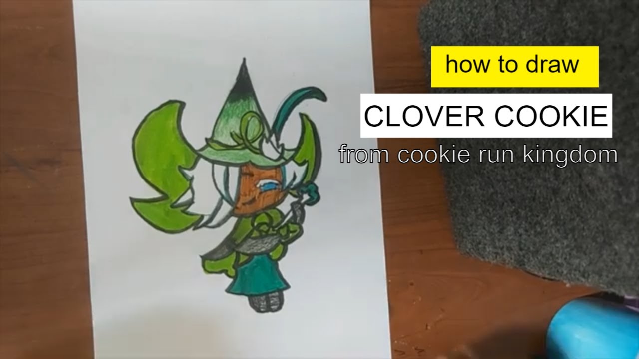 How to Draw clover cookie from cookie run kingdom!! - YouTube