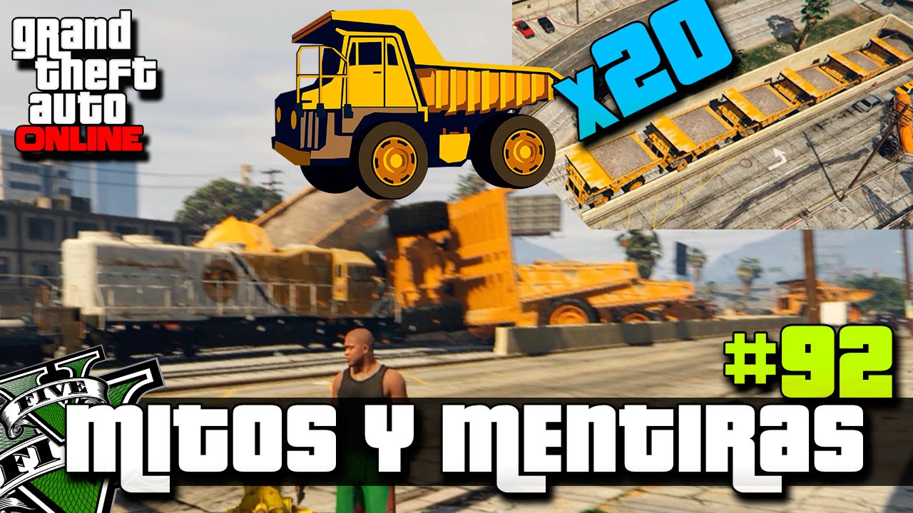 GTA V - Mitos y Mentiras #92 | Tapando el tunel con 20 DUMPS!! y muchas ...