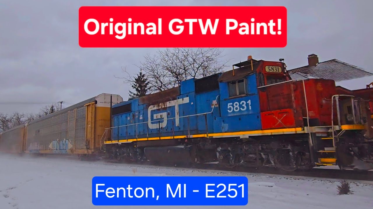 Original GTW paint #5831 passes through Fenton, MI on home lines - CN ...