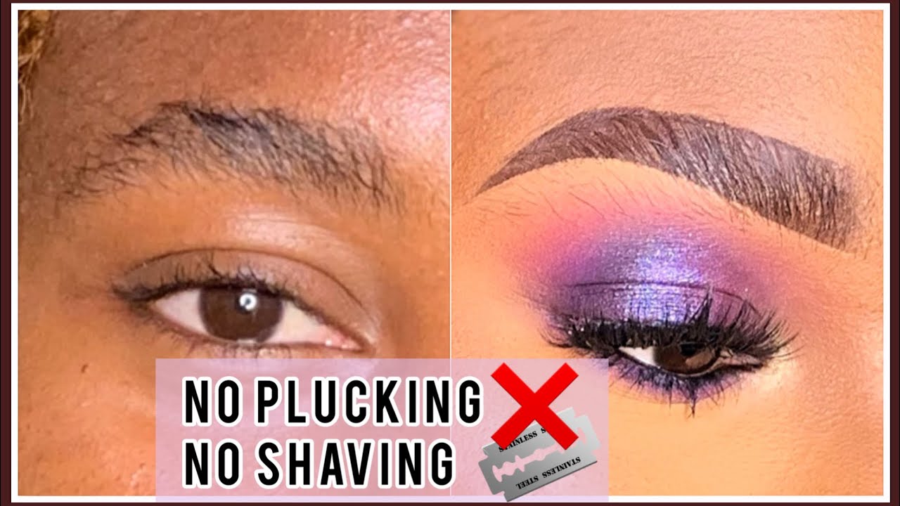 BUSHY EYEBROWS TUTORIAL | How To Do Brows Without Plucking Them // NO ...