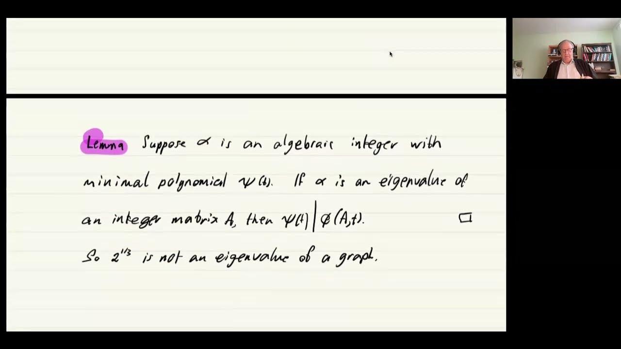 Lecture 14 | Algebraic Graph Theory and Quantum Computing - YouTube