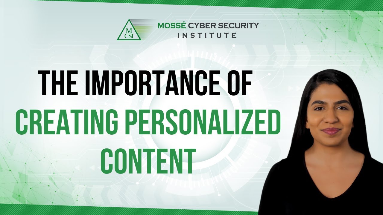 The importance of creating personalized content - YouTube
