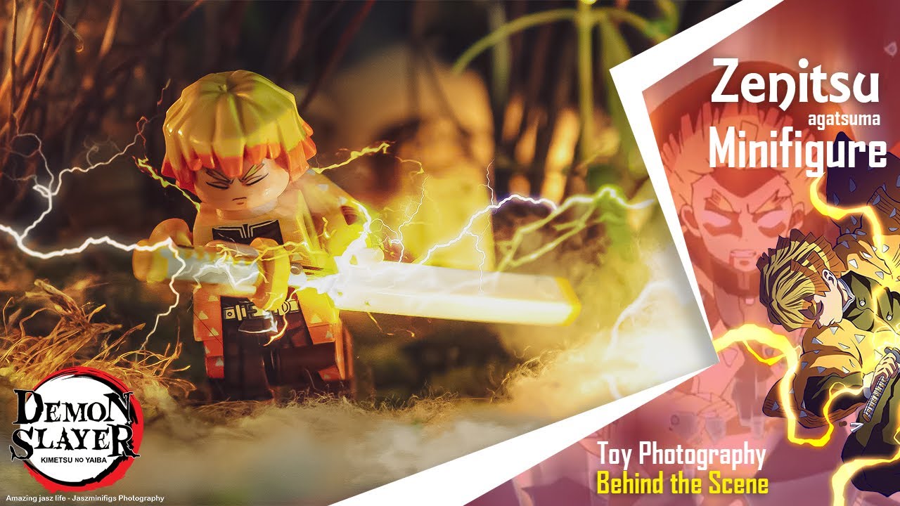 Demon Slayer Zenitsu Figure preview Lego Like zenitsu minifigure ...