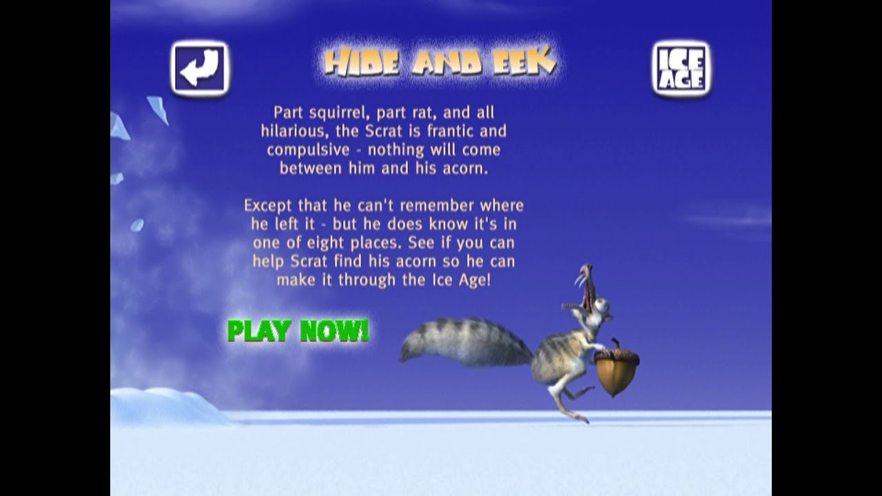 Ice Age: Super Cool Edition - Set Top Game (2002) - Hide and Eek - YouTube