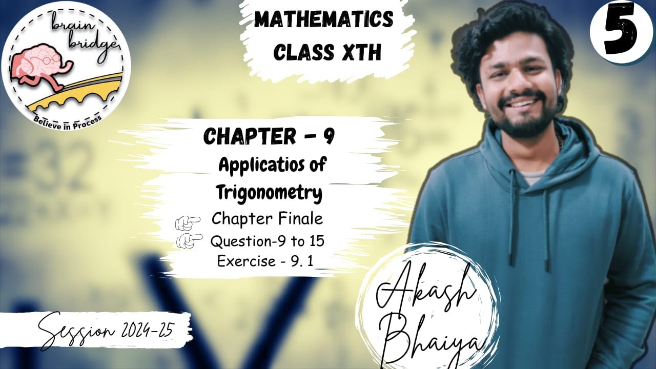 Applications Of Trigonometry|Ex-9.1 Que-9to15|Class 10th Maths|NCERT ...