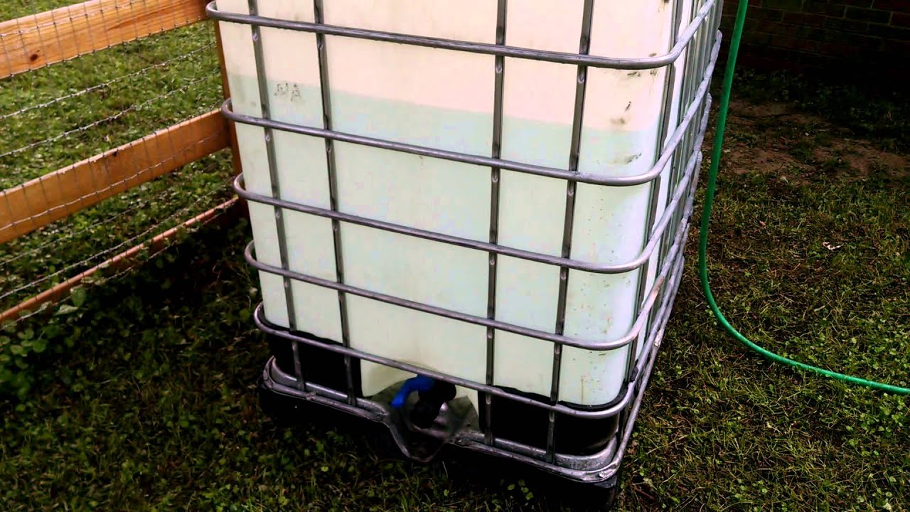 Repurposed IBC for an outdoor system - YouTube