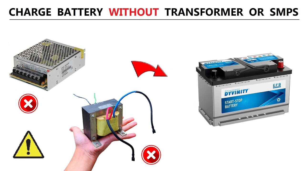 12 Volt 50Ah Battery Charger Without UPS Transformer or Power Supply ...