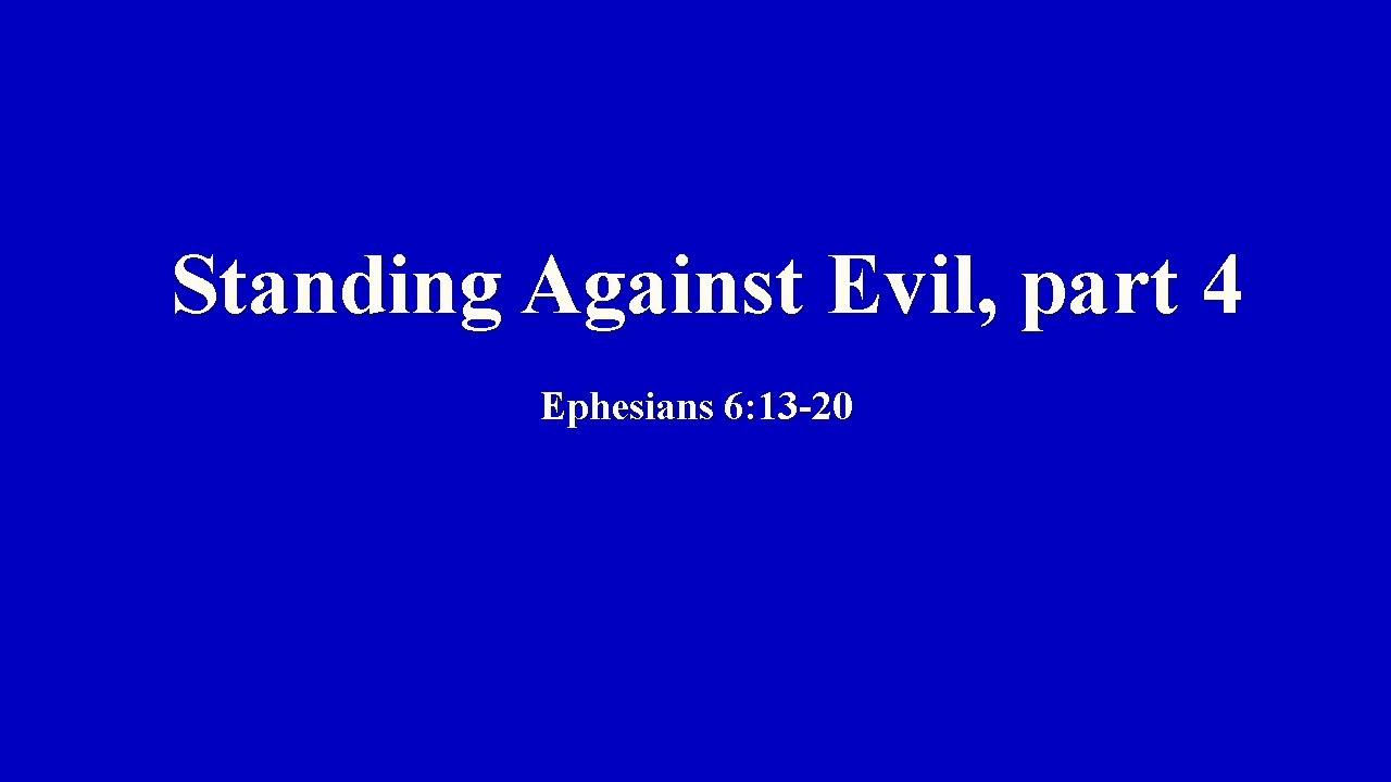 Standing Against Evil part 4 - YouTube
