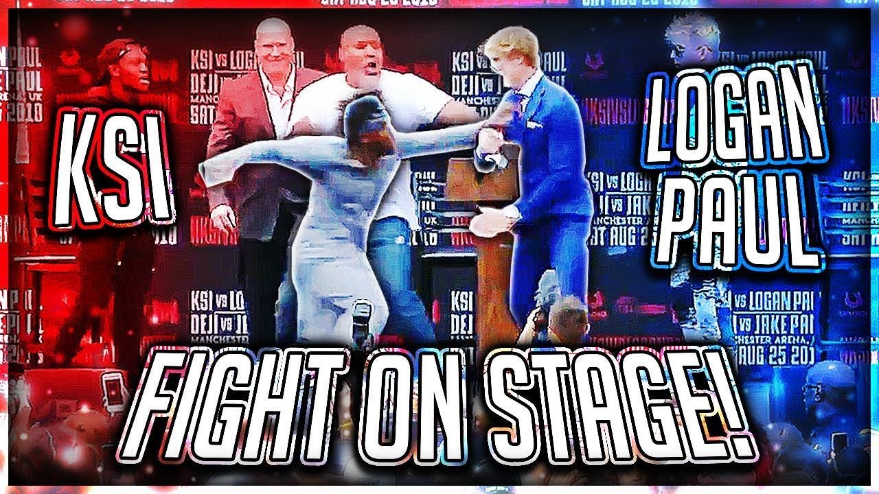 KSI PUNCHED LOGAN PAUL AT PRESS CONFERENCE (Highlights) - YouTube