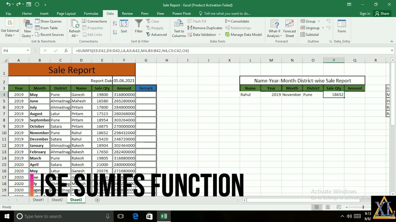 Highlight Rows Based On A Cell Value In Excel Using Sumifs With A Drop highlight-rows-based-on-a-cell-value-in-excel-using-sumifs-with-a-drop