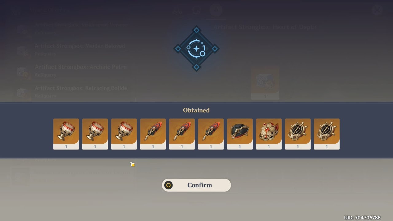 Artifact Strongbox | Heart of Depth | Genshin Impact - YouTube