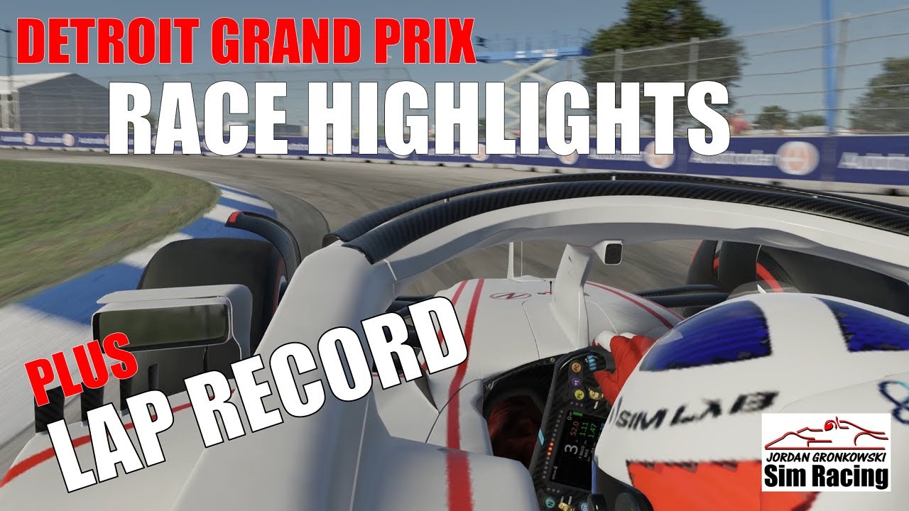2023 iRacing Detroit Grand Prix Race Highlights plus LAP RECORD - YouTube