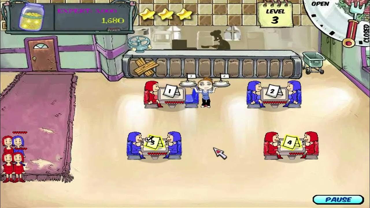 Diner Dash - Level #3 - Flo's First Diner III - YouTube
