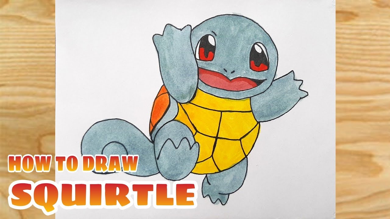 How To Draw Squirtle From Pokemon | Easy Step By Step Tutorial - YouTube