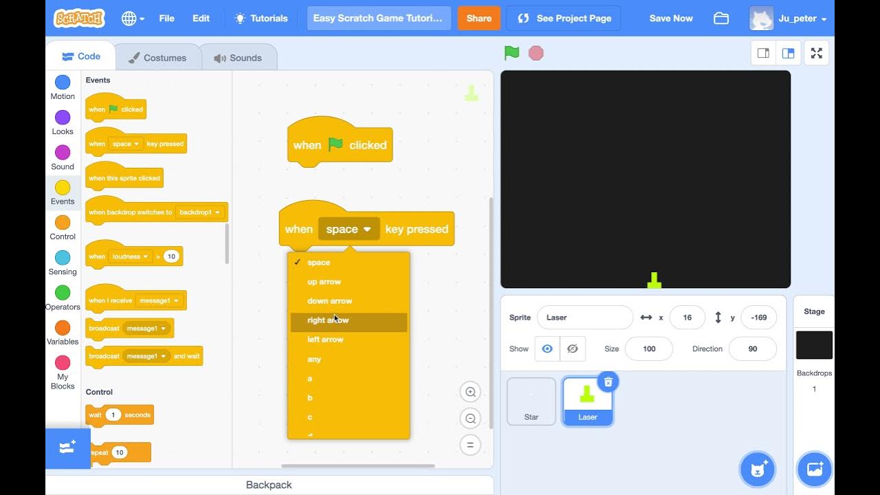 [EMC] 044 - Easy Scratch Games Tutorial for Beginners | Part 1 - YouTube