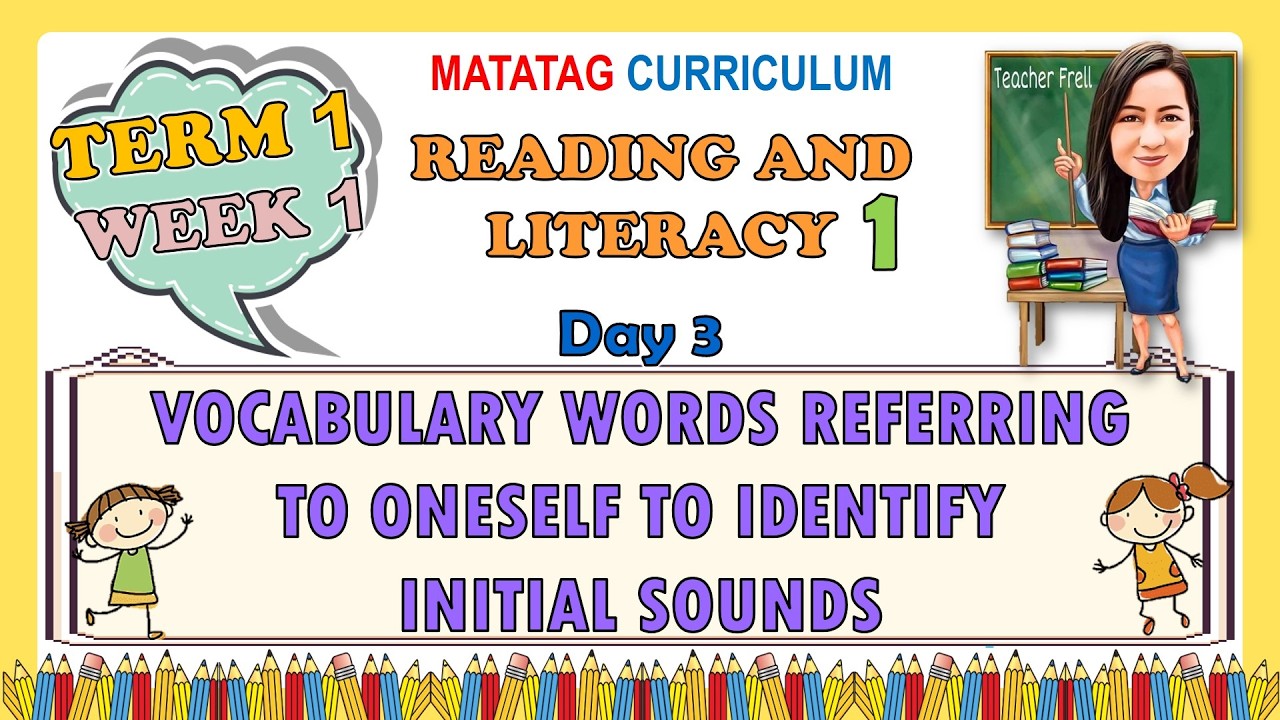 READING AND LITERACY 1 QUARTER 1 WEEK 1 DAY 3 | REFERRING TO ONESELF TO ...