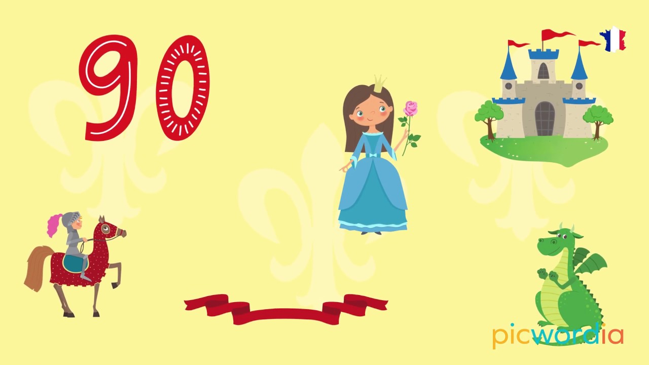 Counting in French from 90 to 100 - Learn French for Kids - YouTube