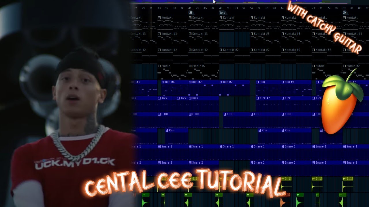 Central Cee Tutorial With Dep Catchy Guitar Melody💝🔥 - YouTube