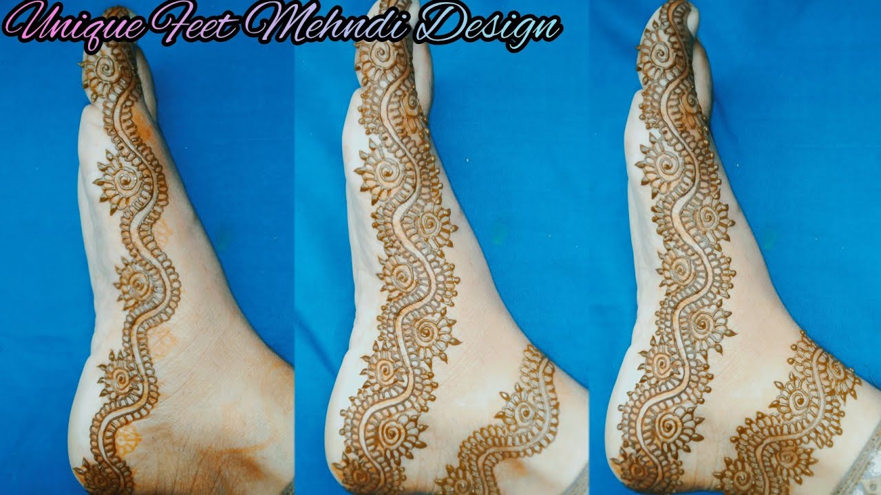 Arabic Feet Mehndi Design | Simple Leg Mehndi Design | पैर की खूबसूरत ...