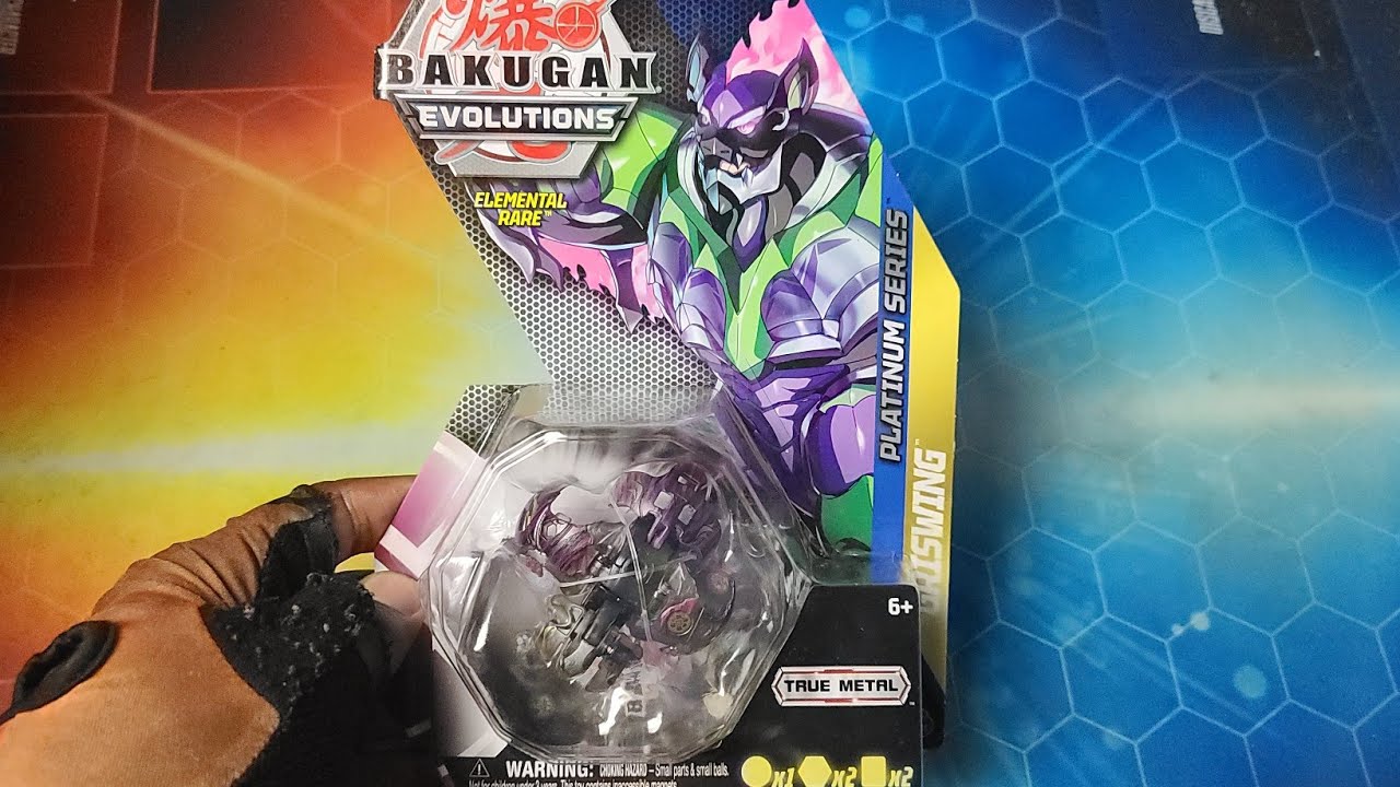 NEW BAKUGAN EVOLUTIONS ELEMENTAL RARE PLATINUM SERIES DARKUS GRISWING ...