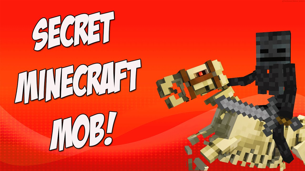 Secret Minecraft Mob! Wither Skeletons riding Skeleton Horses - YouTube