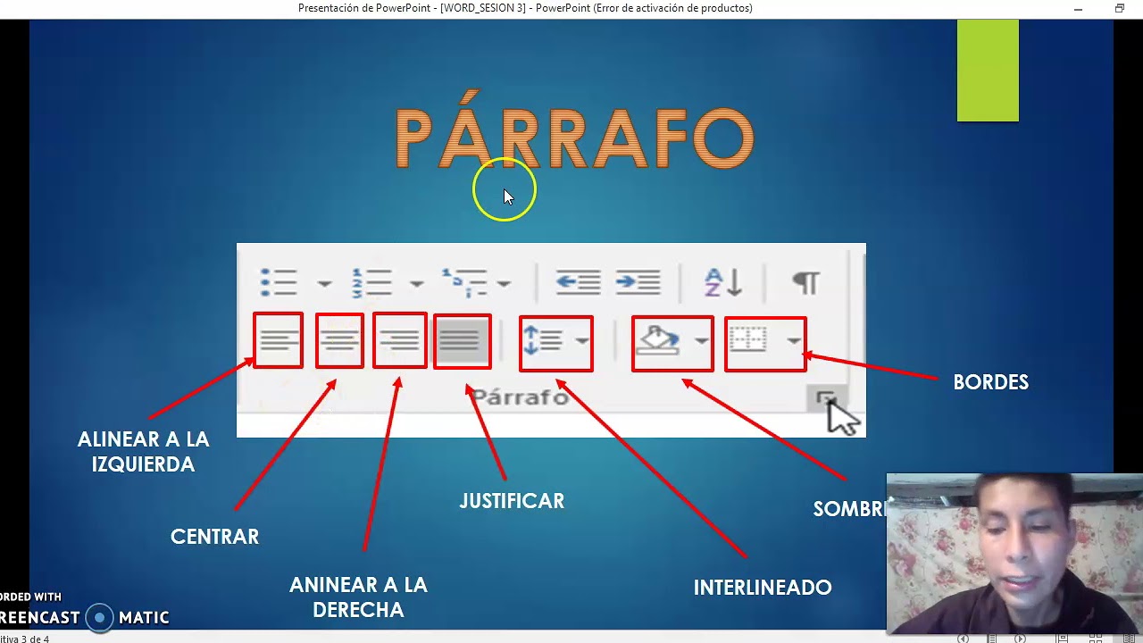 SESIÓN DE APRENDIZAJE UTILIZANDO EL GRUPO PÁRRAFO DE MICROSOFT WORD ...