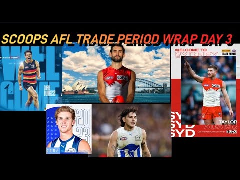 SCOOPS AFL TRADE WRAP DAY 3- "Grundy+Adams join Swans,Stephens+Fish join North, Burgess a Crow ...