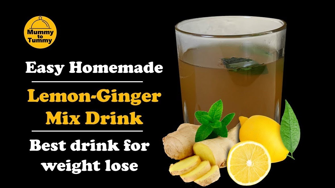 LEMON-GINGER MIX DRINK | HOMEMADE HEALTHY DRINK | HOW TO MAKE LEMONADE ...