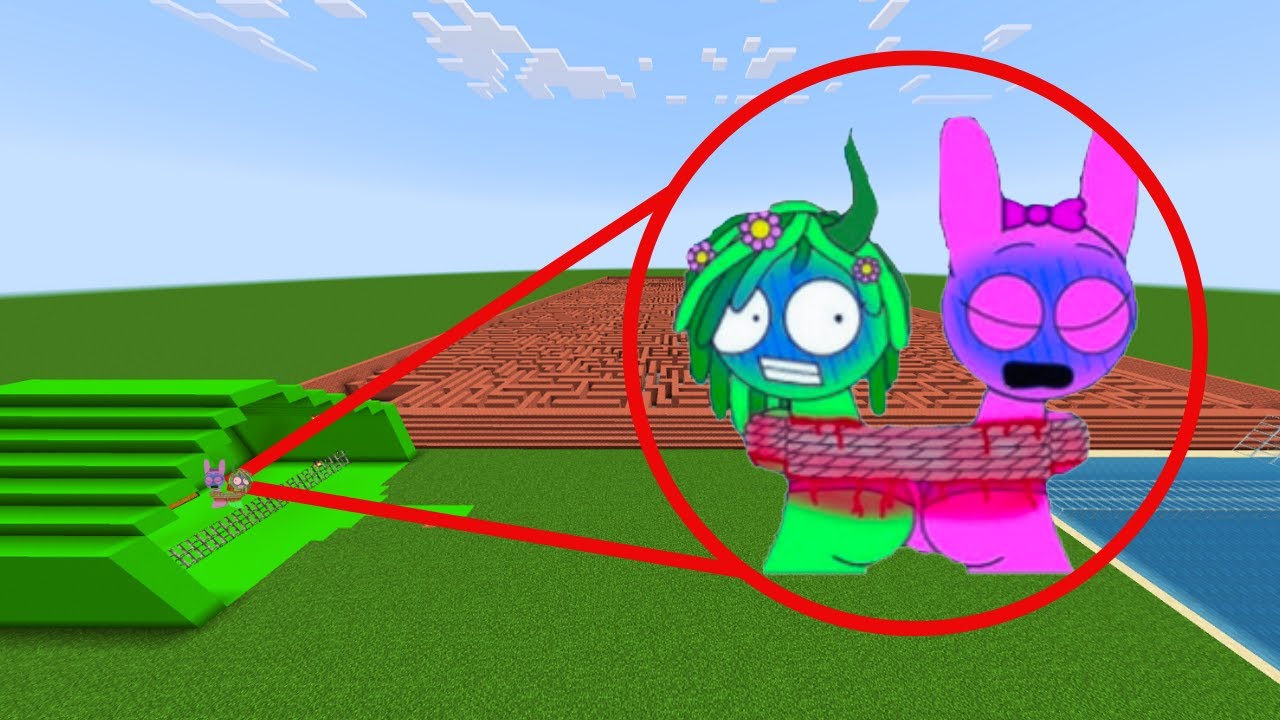 I Found New Sprunki Vineria LOVE Pinki Sus In Maze Minecraft - YouTube