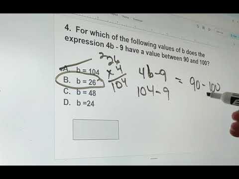 IAR Math Practice Chapter 3 Lesson 2 Problem 4 Expressions involving ...