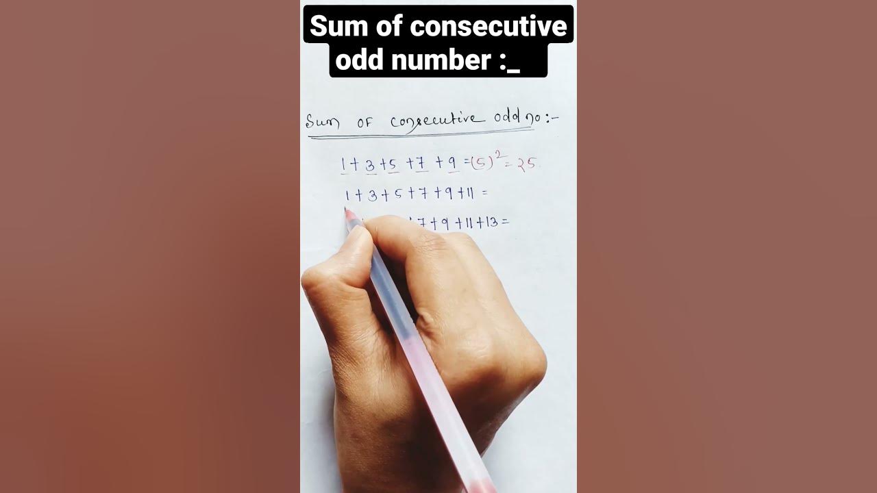 sum of consecutive odd numbers 😍math tricks#viral 🔥🔥🔥#shorts 🥰 - YouTube
