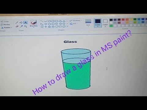 How to draw a glass 🍷 in MS paint? - YouTube