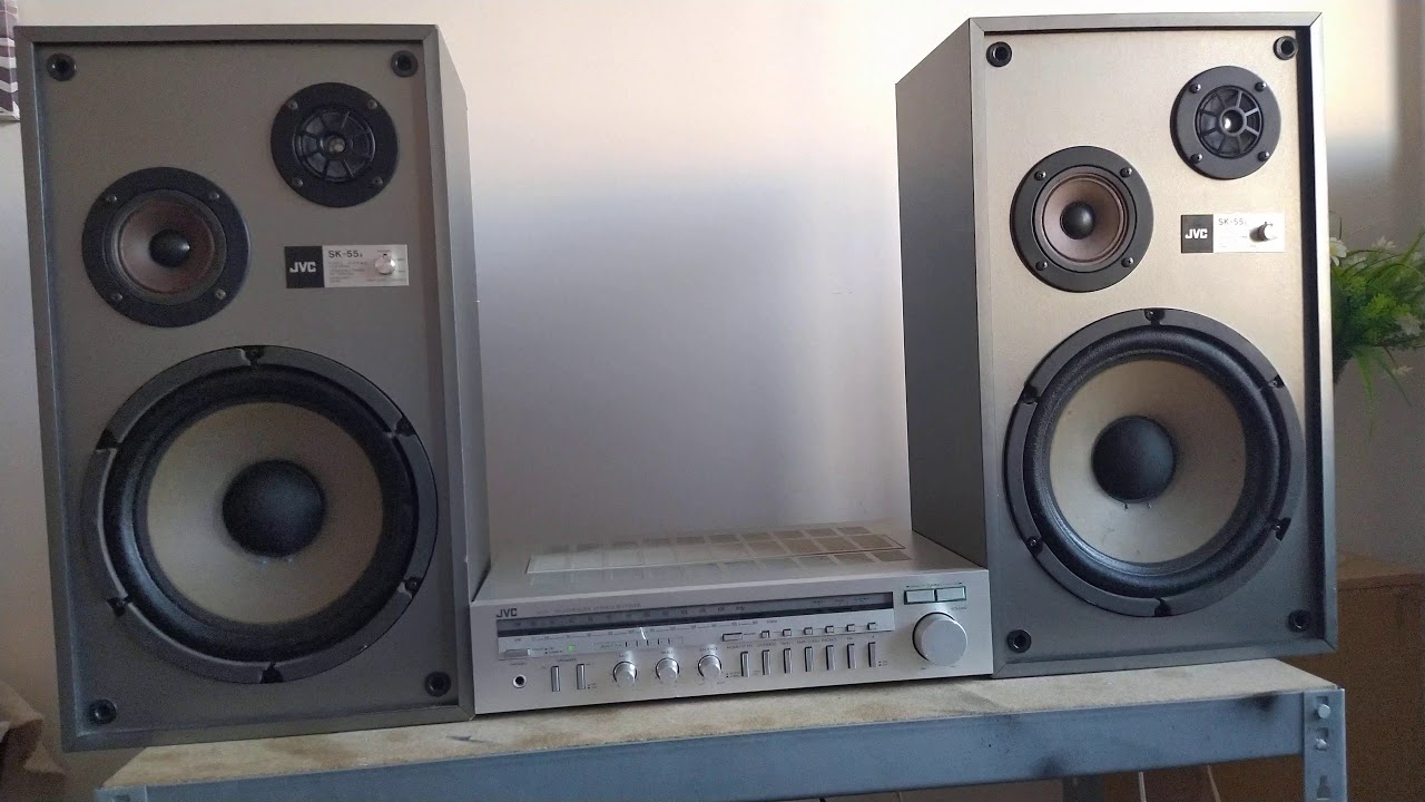 Jvc r-2x AMP sk-55s spks - YouTube