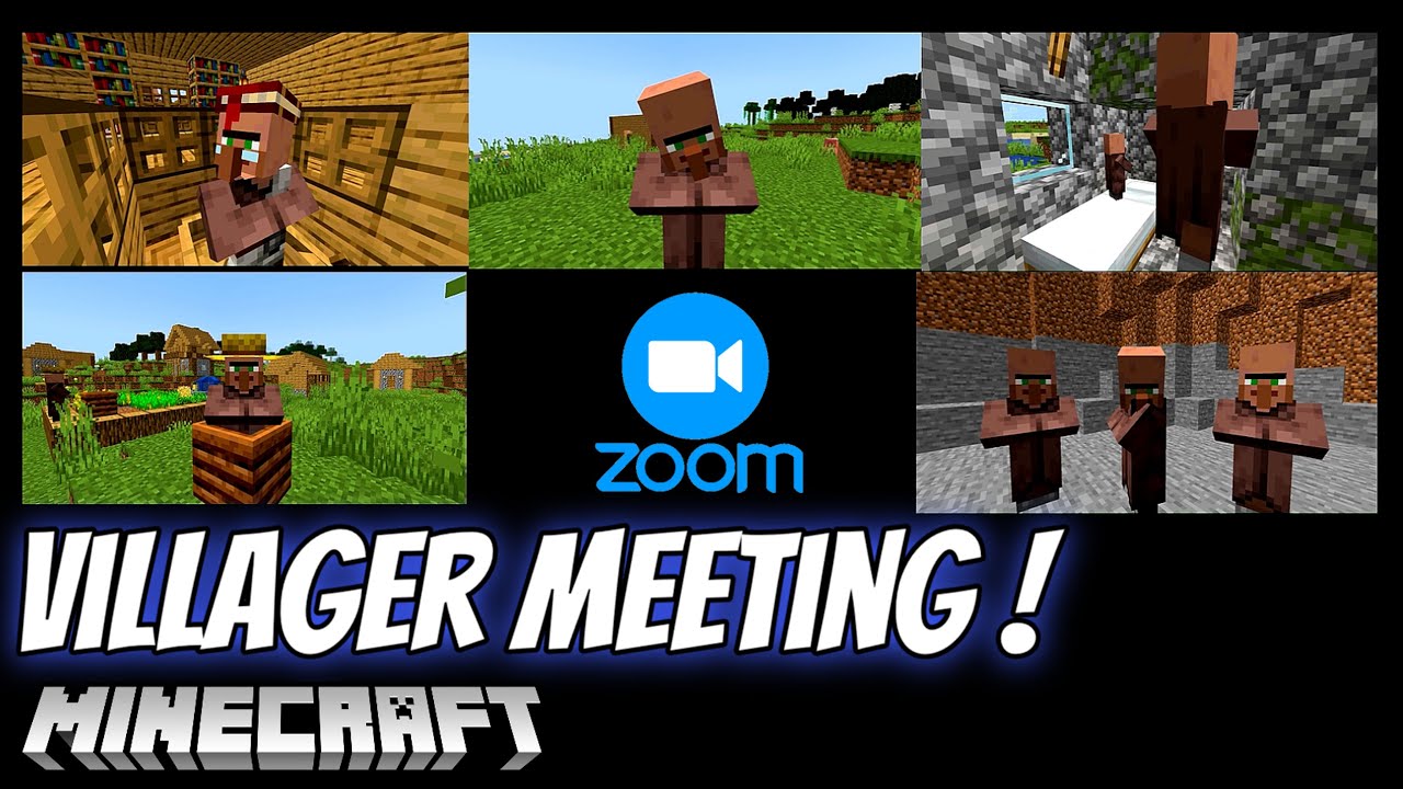 Minecraft Villagers Zoom Meeting 🤝💼 - YouTube