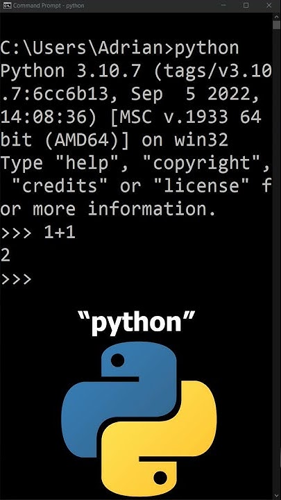 Accessing Python in a Command Line Interpreter! - YouTube