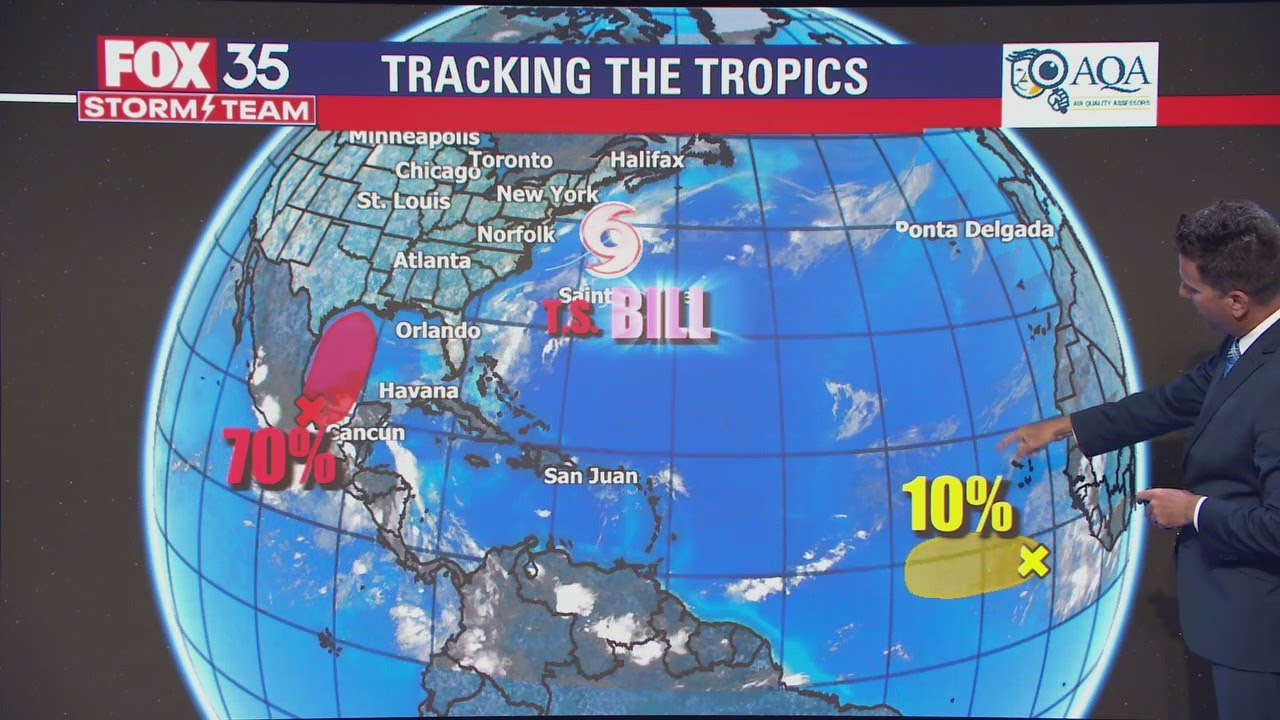 Tropical Storm Bill strengthens, but expected to fizzle out - YouTube