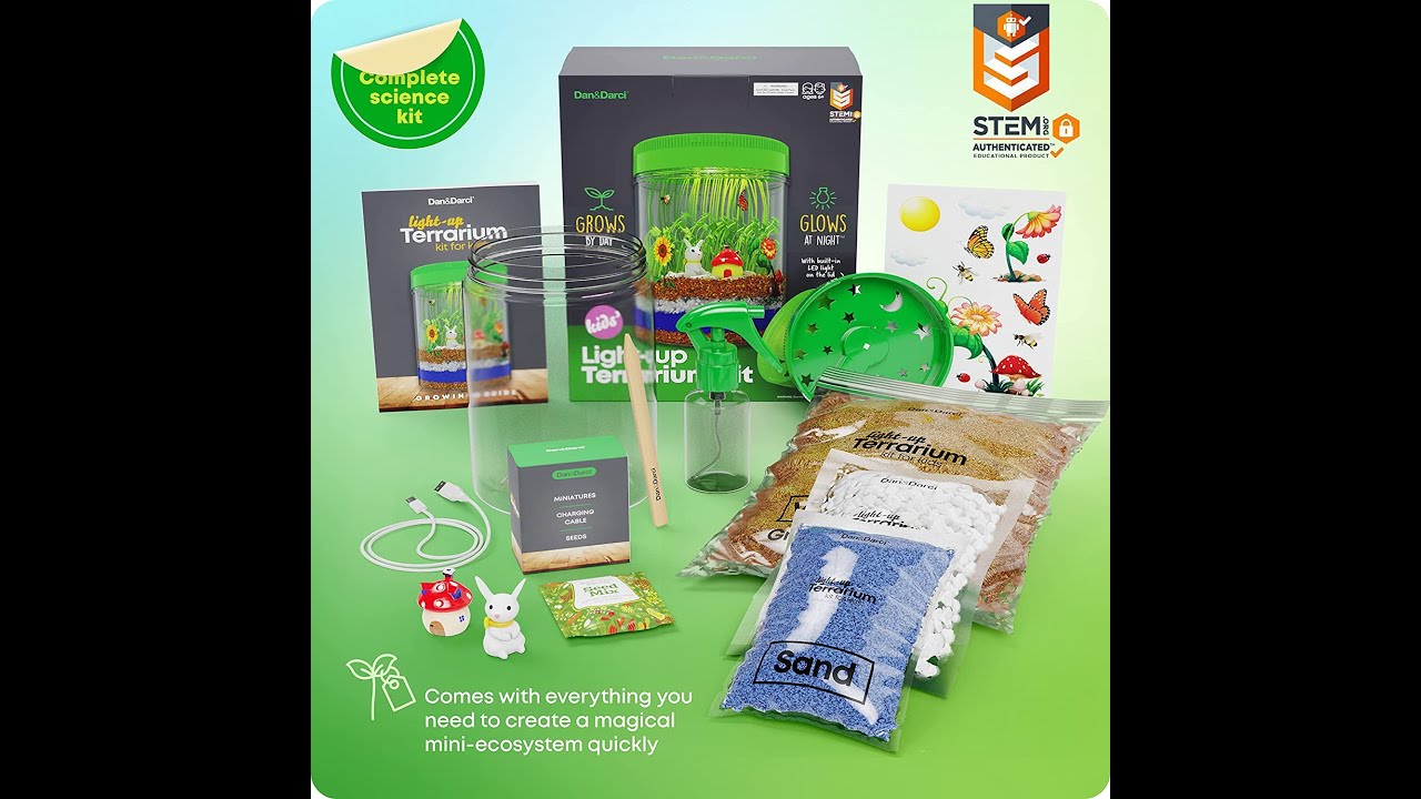 Light-Up Terrarium Kit for Kids - STEM Activities Science Kits - Gifts ...