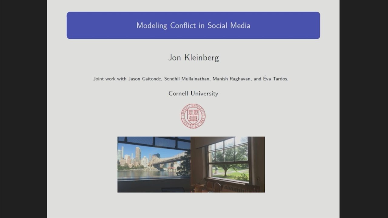 Day Two - Jon Kleinberg (Cornell University) - YouTube