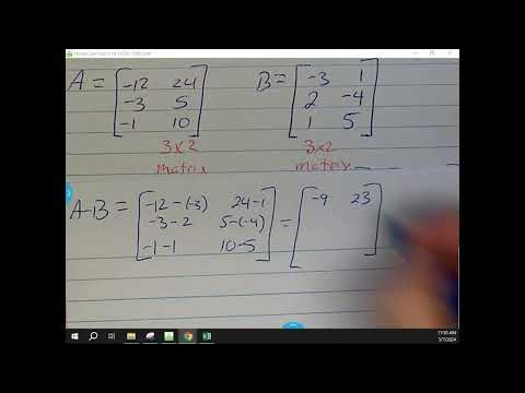 #20, matrix add subtract, MAY 7 - YouTube