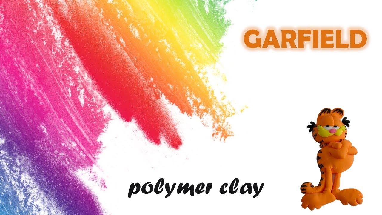 GARFIELD - polymer clay - relief sculpting - YouTube