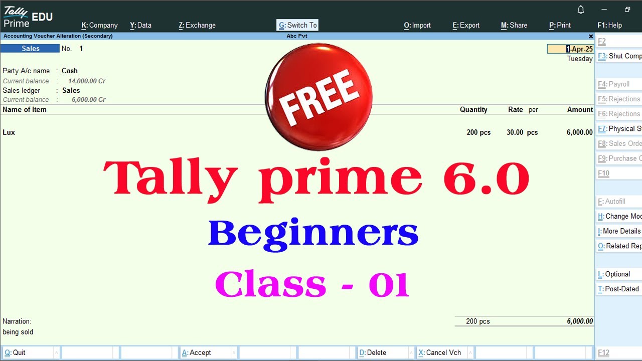 tally prime | tally prime full course | tally prime course | learn ...