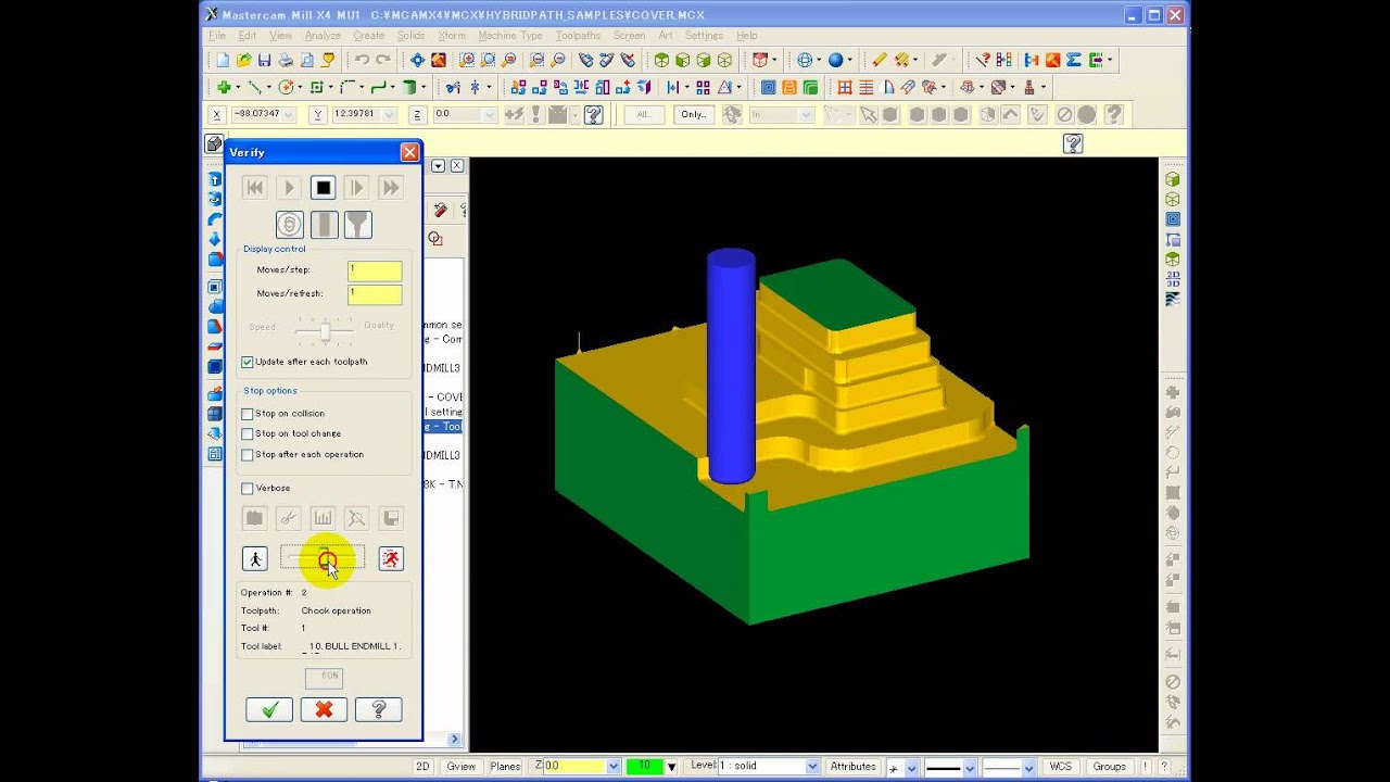 Hybrid Roughing - JBM Mastercam C-hook Hybridpath - YouTube