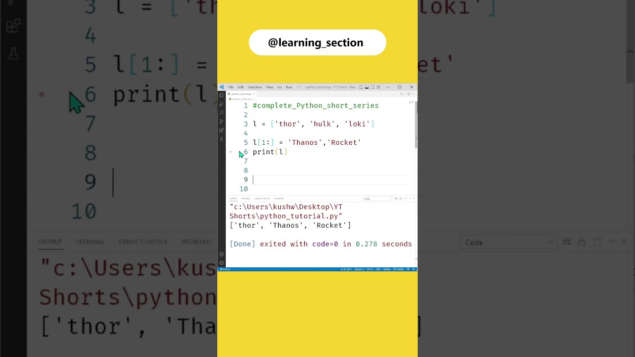 Change update Multiple Items In List Python Learning Section YouTube Change update Multiple Items In List Python Learning Section YouTube