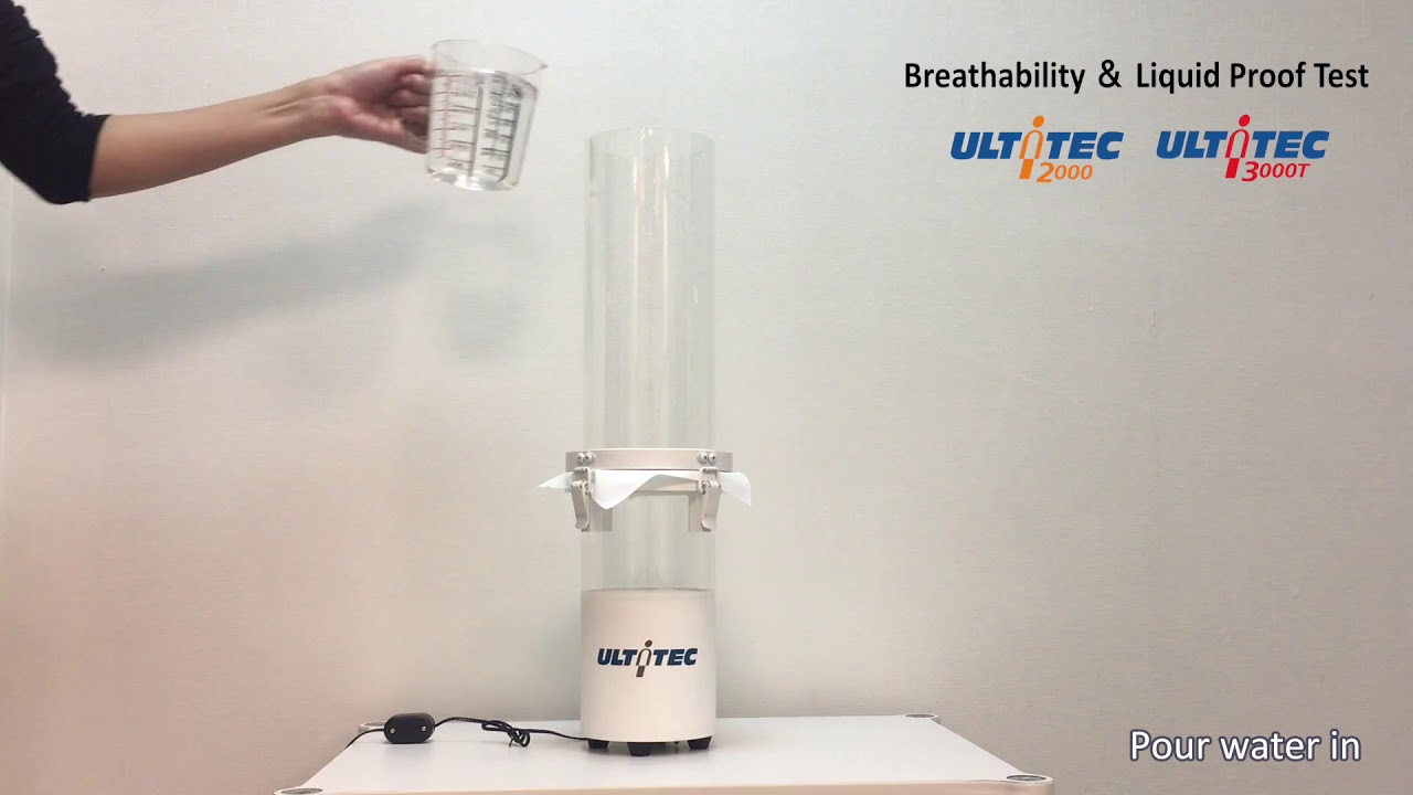 How to operate breathability&liquid-proof test(big) - YouTube
