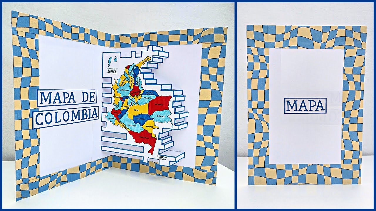 Mapa de Colombia│Tarjeta Pop-Up - YouTube