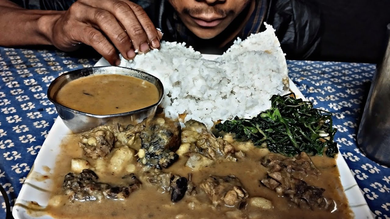 Murga Curry||Chicken Eating Video||Chicken Eating Village||Eating Rice ...