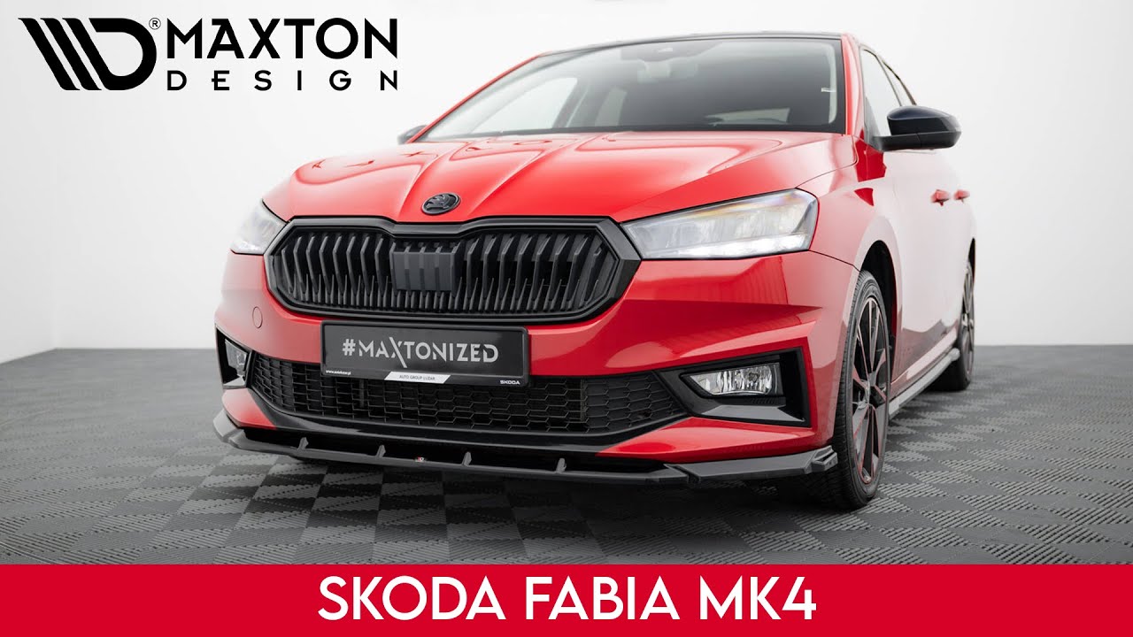 Skoda Fabia Mk4 (since 2021) | Maxton Design Splitter Set ...