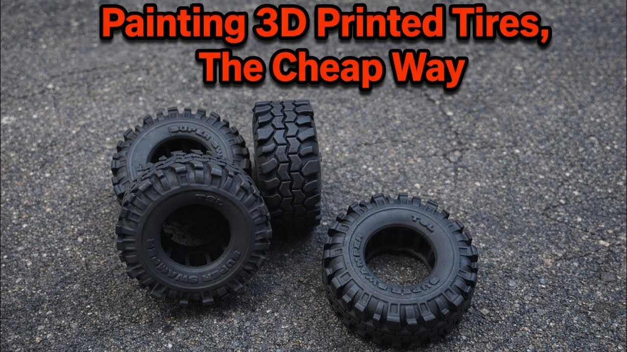 Painting 3D Printed Model Car Tires Easy - YouTube