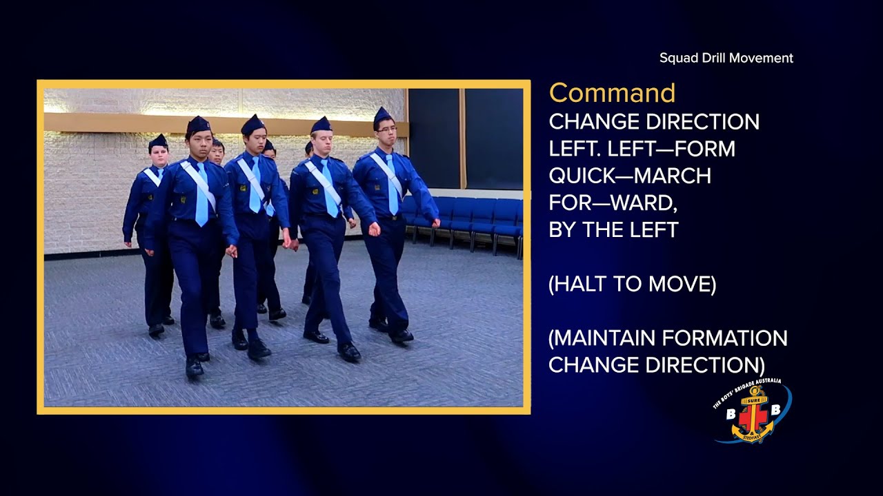 Squad Drill Movement - (Halt To Move) Change Direction Left-LeftForm ...