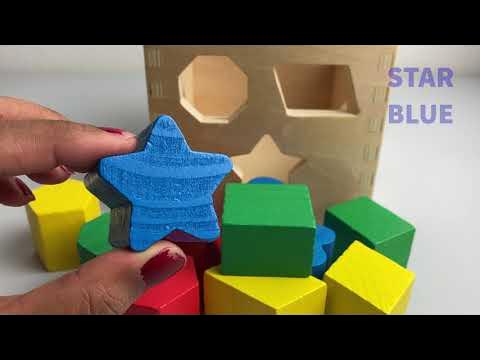 Fun way to learn shapes and colors with the shape sorting cube - YouTube